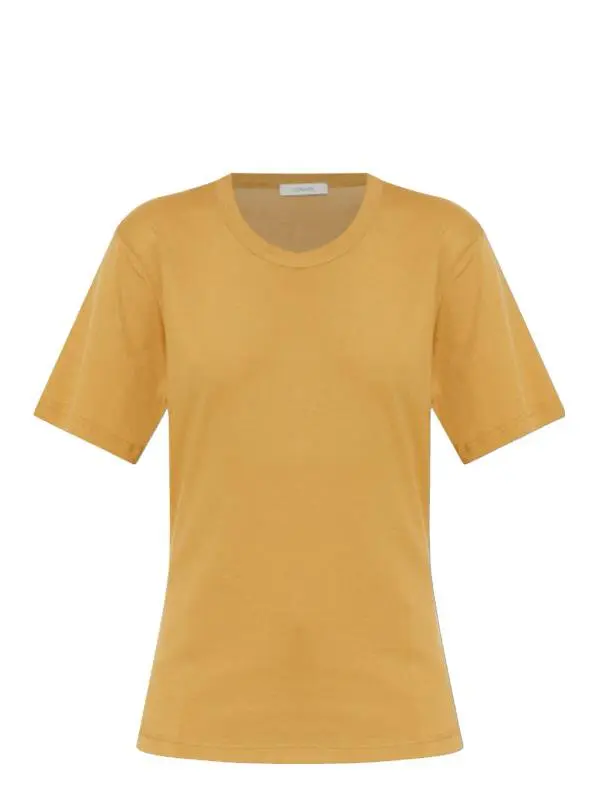 LEMAIRE Crewneck Short Sleeve T-shirt - Yellow