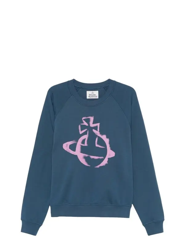 VIVIENNE WESTWOOD Stencil Orb Sweatshirt - Blue