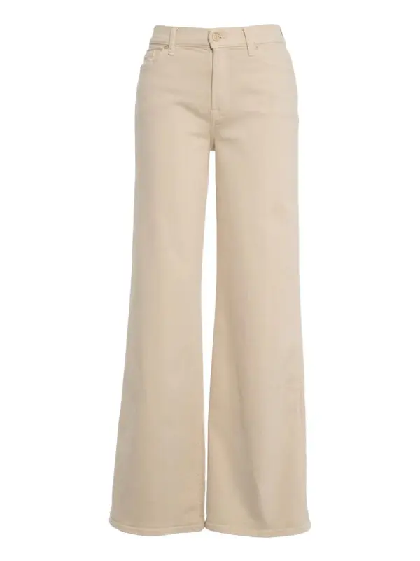 7 For All Mankind Lotta Wide-leg Jeans - Nude