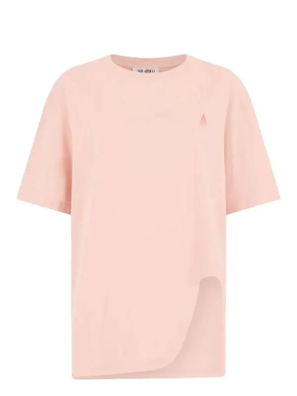 Attico Short-sleeved Embroidered T-shirt - Rose