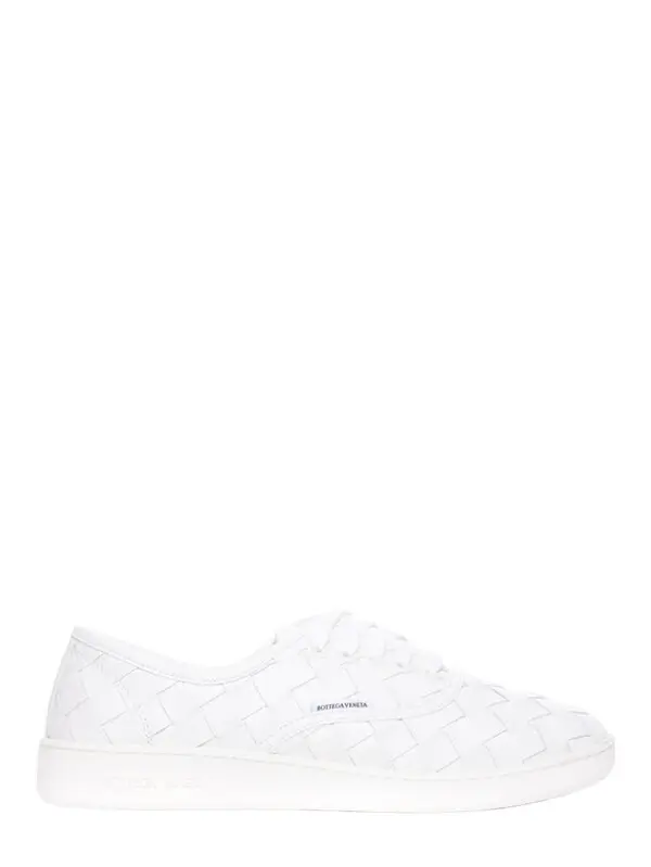 Bottega Veneta Intrecciato Lace-up Sneakers - White
