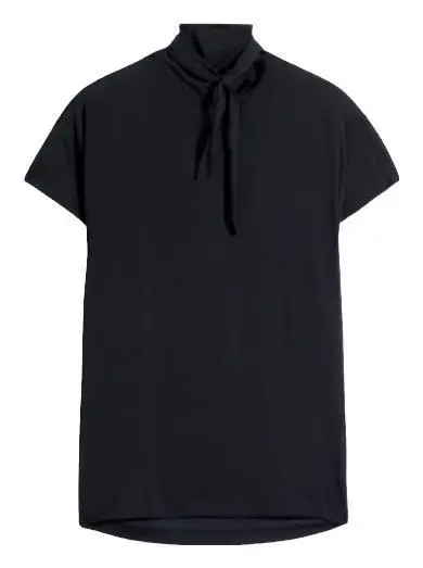 LEMAIRE Short Sleeve Foulard Top In Viscose Cotton Jersey - Urchin