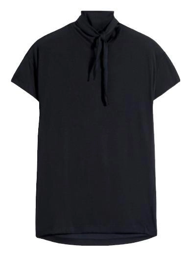 LEMAIRE Short Sleeve Foulard Top In Viscose Cotton Jersey - Urchin