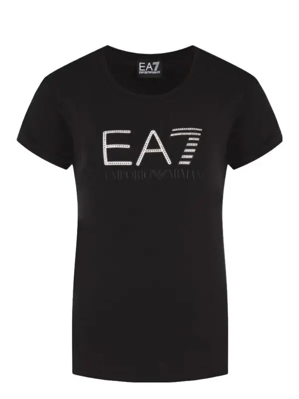 EA7 Logo Print T-shirt - Black