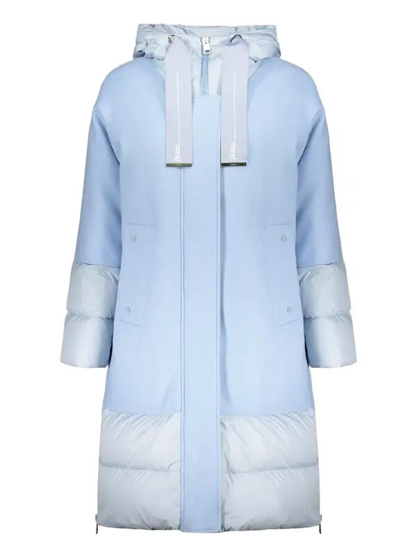 Herno Hooded Down-panel Coat - Blue