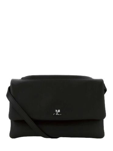 COURREGES Courrèges Leather Clutch Bag - Black