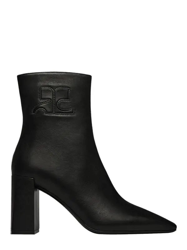 COURREGES 90mm Block-heeled Ankle Boots - Black