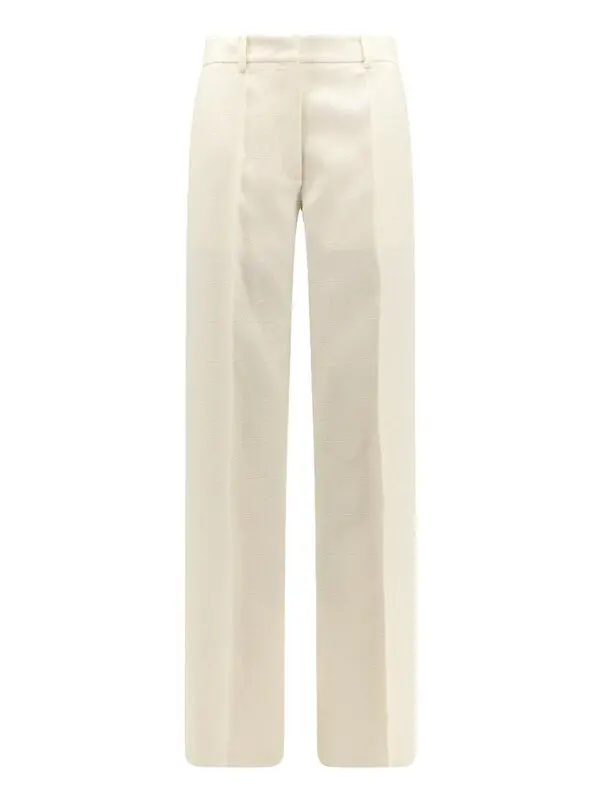 Valentino Garavani Toile Iconographe Jacquard High-waisted Trousers - Ivory White