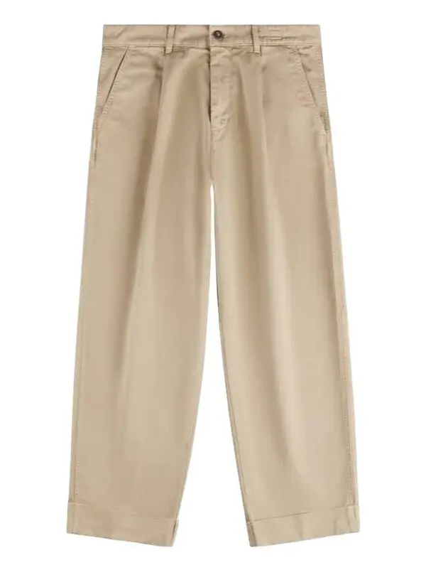 FAY Belted Casual Pants - Light Brown