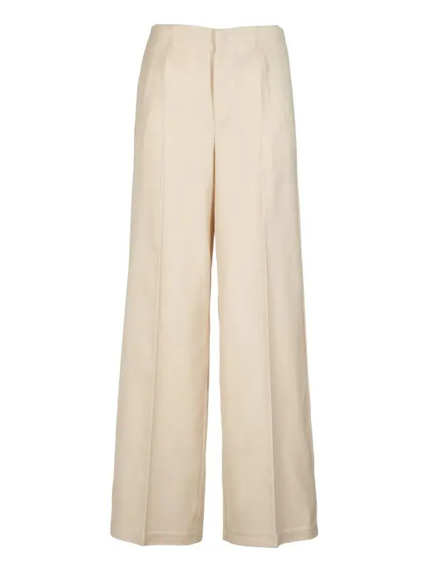 FORTE_FORTE Elastic Waist Casual Pants - Nude