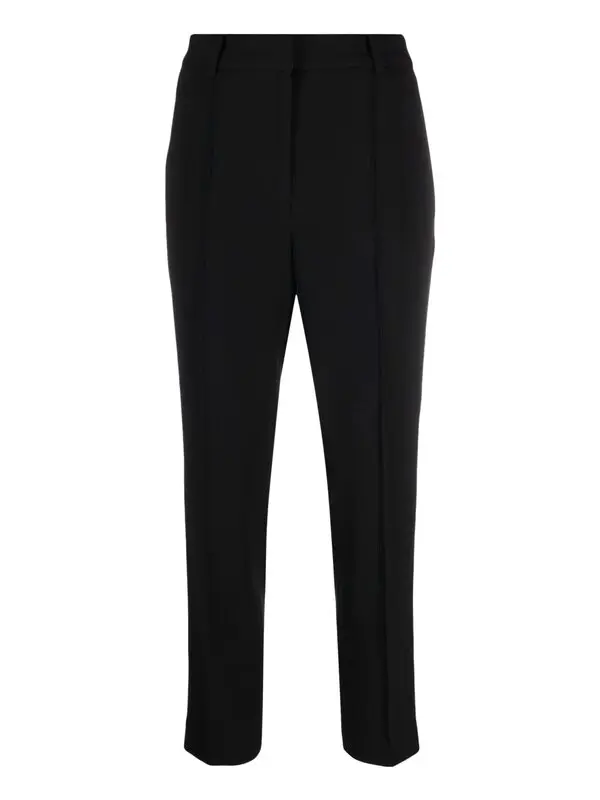 Michael Kors Pleated Cropped Trousers - Black
