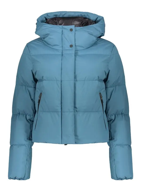 Herno Short Hooded Down Jacket - Blue