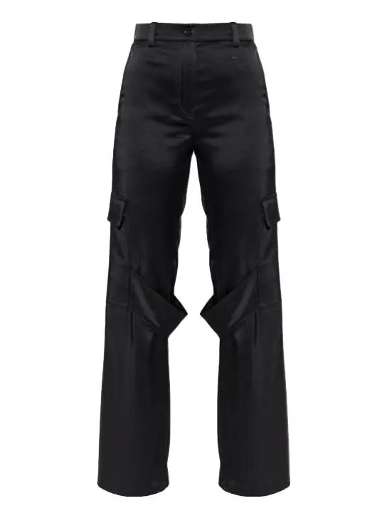 COURREGES Belt Loop Cargo Pants - Black