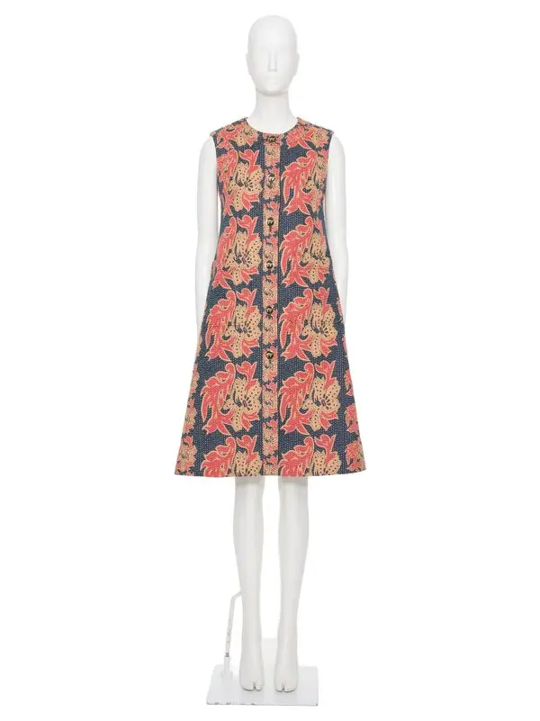 Valentino Garavani Sleeveless Crewneck Floral Dress - Multi-color