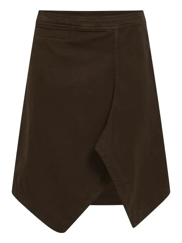LEMAIRE Zip Detailed Asymmetric Skirt - Cocoa
