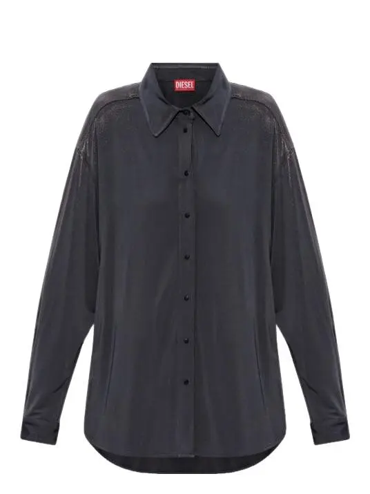 DIESEL® Long-sleeve Classic Collar Shirt - Black