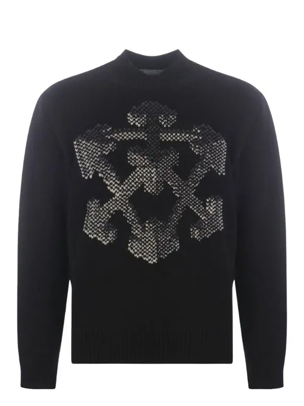 Off-White 3d Arrow-motif Knitted Jumper - Black