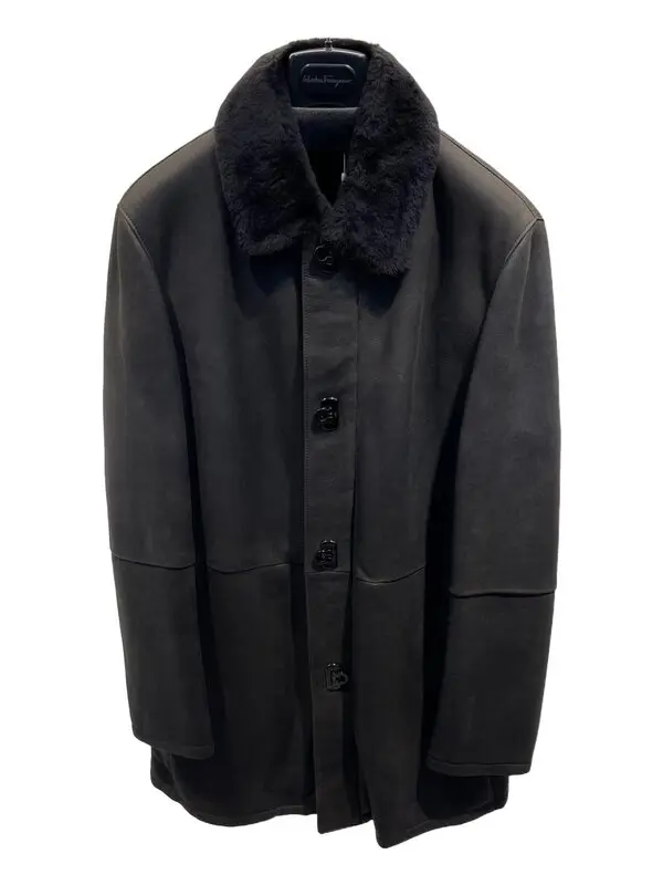 FERRAGAMO Long-sleeved Coat - Black