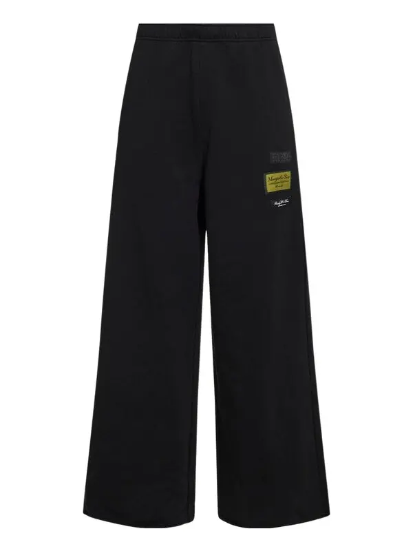 MAISON MARGIELA Logo Patch Straight-leg Trousers - Black