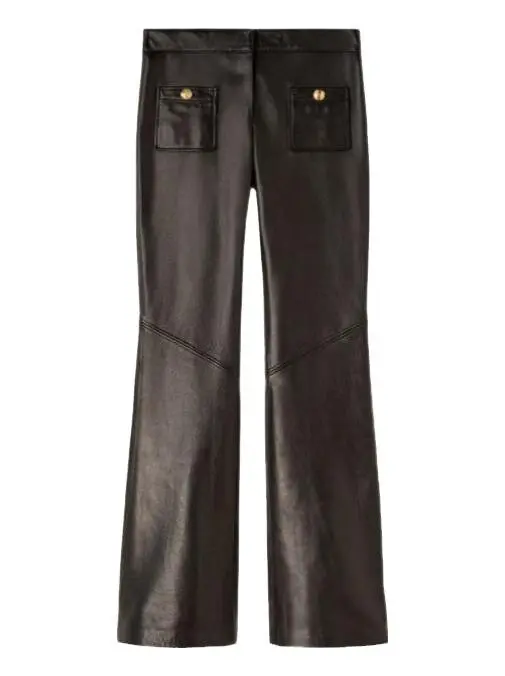 Palm Angels Flared Paneled Trousers - Black