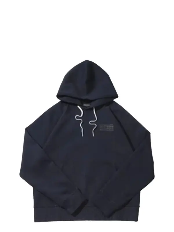 Emporio Armani Logo Hooded Sweater - Black