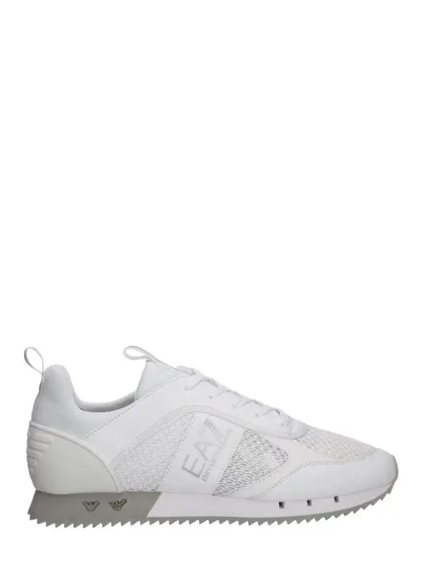 Emporio Armani Ea7 Side Stripe Lace-up Sneakers - White