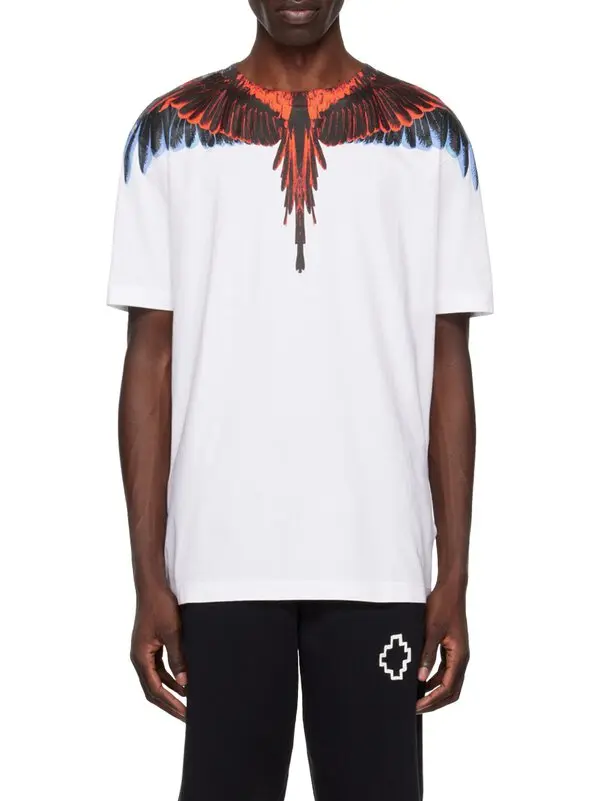 MARCELO BURLON COUNTY OF MILAN Icon Wings Printed Crewneck T-shirt - White