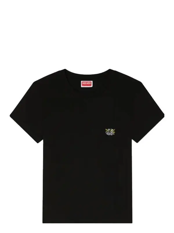 Kenzo Gots Wild Tiger Printed Crewneck T-shirt - Black