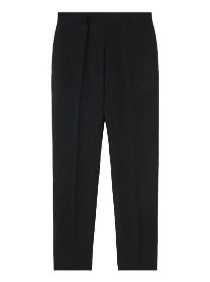 JIL SANDER Tapered Trousers With Crimped Pleats - Navy