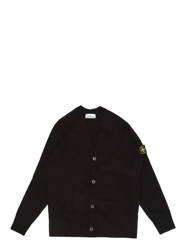 Stone Island Knit Cardigan - Black
