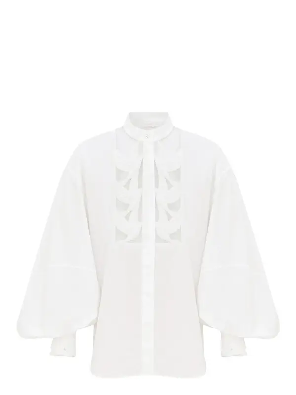 Zimmermann Luna Applique Blouse - Ivory