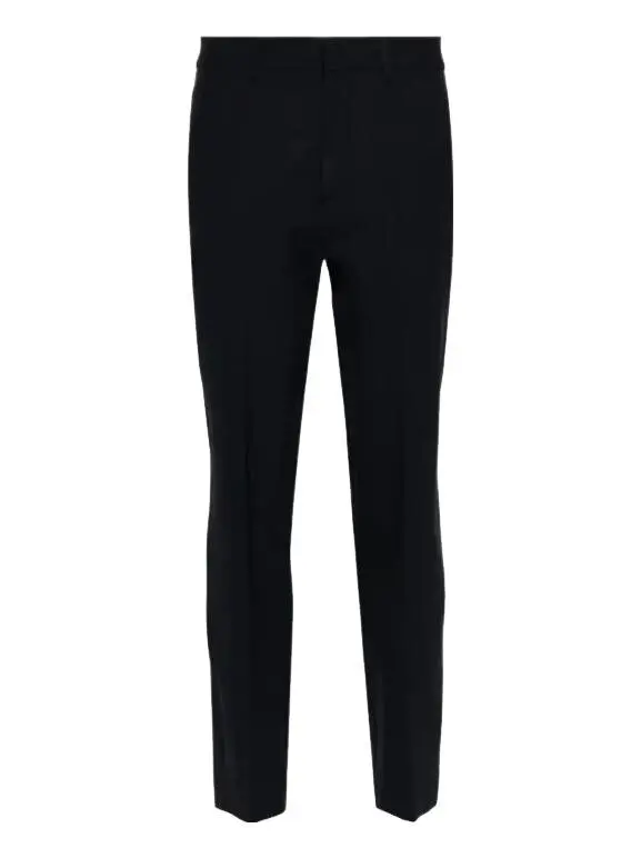 P.a.r.o.s.h Cropped Trousers With Pressed Crease - Black