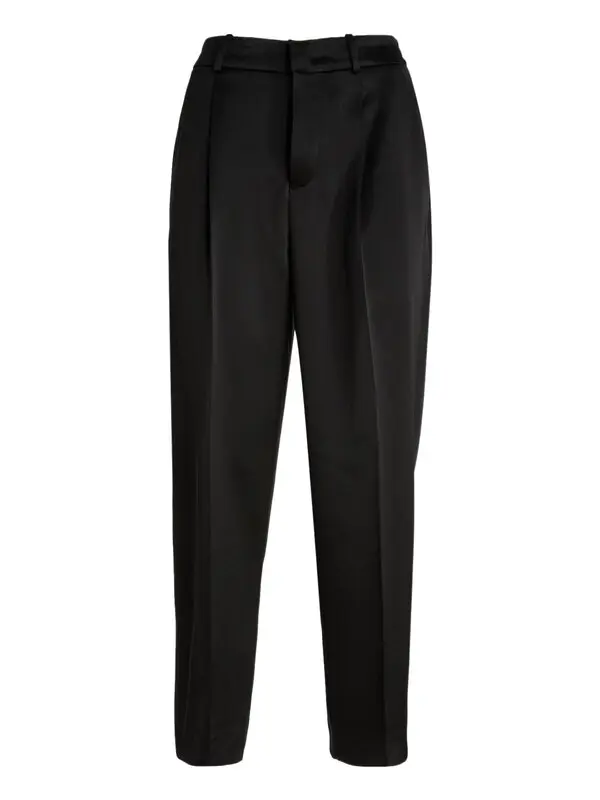 PT TORINO High-waisted Tapered Trousers - Black