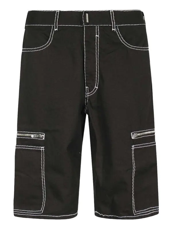 Givenchy Loose-fit Cargo Shorts With Belt Rings - Black