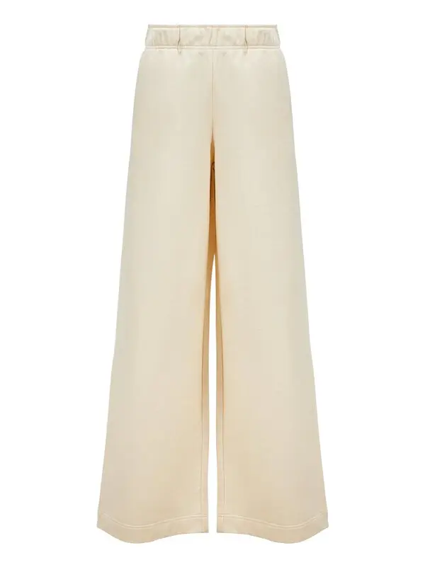 Moncler Wide-leg Track Pants With Elasticated Waist - White