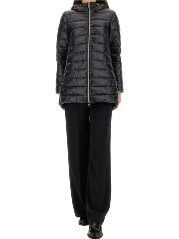 Herno Trousers Elastic Waist Drawstring Pants - Black