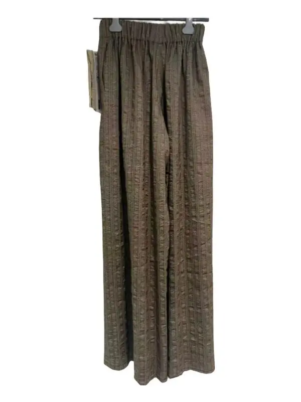 UMA WANG Elastic Waist Casual Pants - Brown
