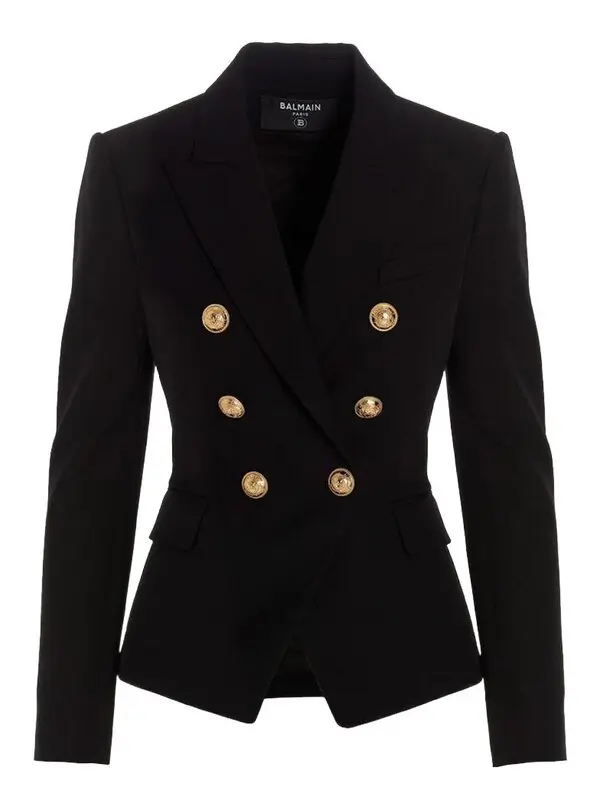 Balmain Double-breasted Tailored Blazer - Black