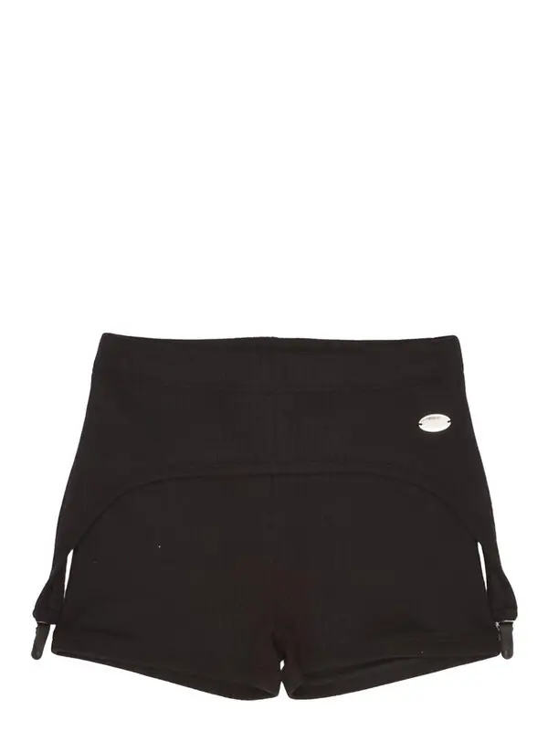 JEAN PAUL GAULTIER Logo Detail Shorts - Black
