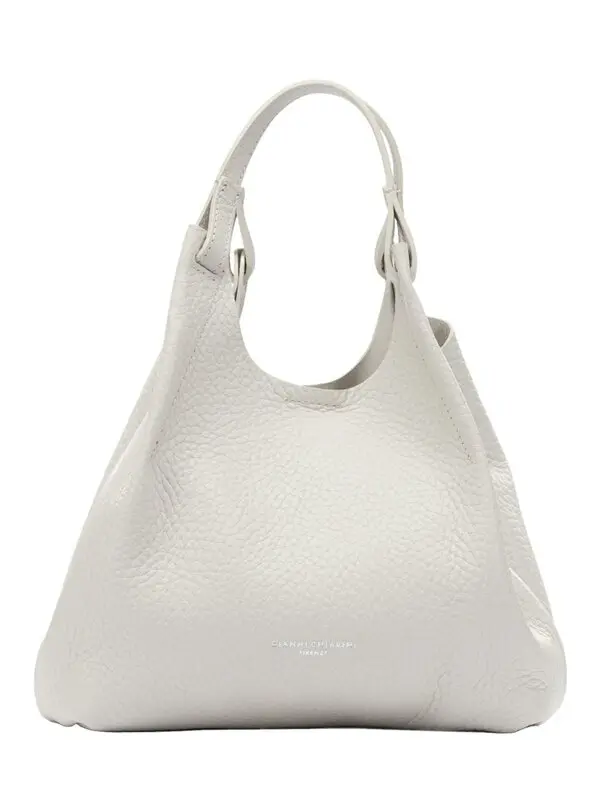 GIANNI CHIARINI Pebbled Leather Tote Bag - Grey