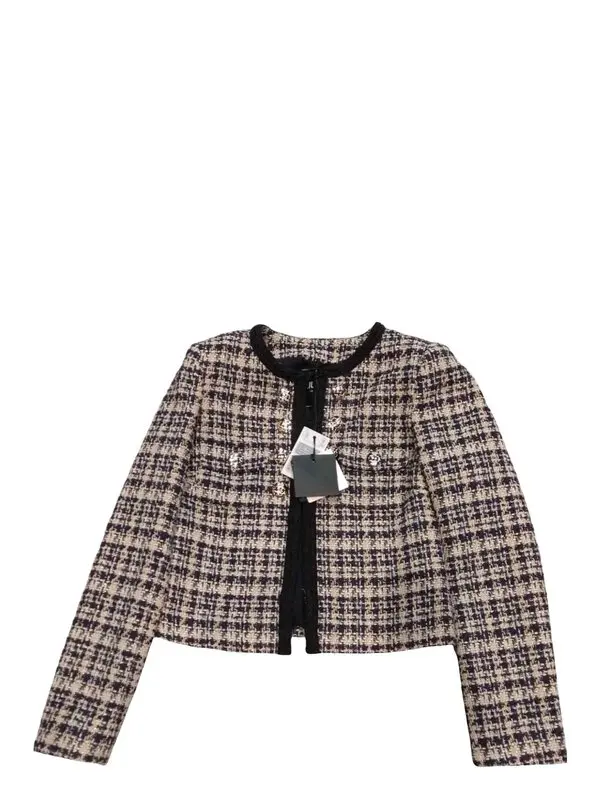 Liu Jo Plaid Boucle Jacket - Black