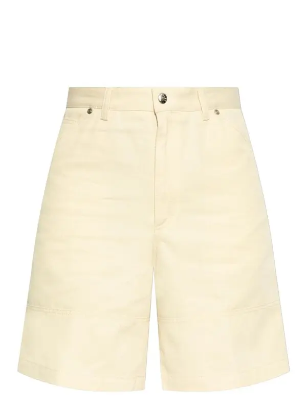 Moncler Belted Denim Shorts - Cream