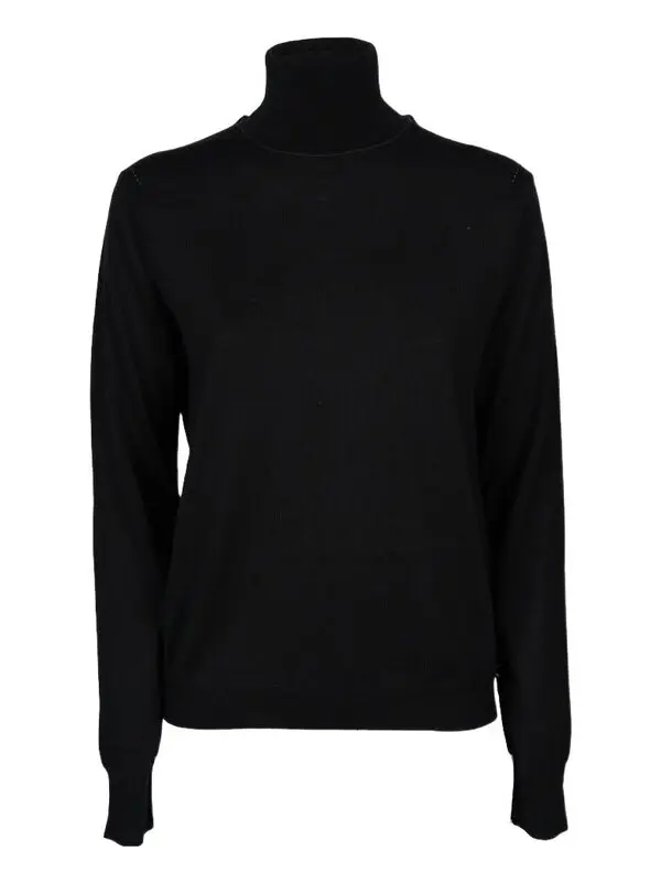 MAISON MARGIELA Roll Neck Knitted Jumper - Black