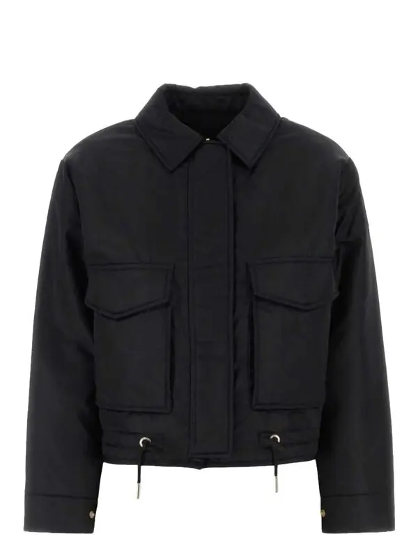 Michael Kors Cropped Reversible Bomber Jacket - Black
