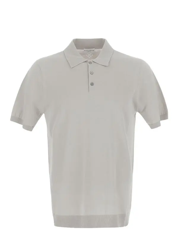 BALLANTYNE Button Detailed Short-sleeved Polo Shirt - Gray