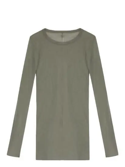 Rick Owens Temple Rib Long-sleeve T-shirt - Gray