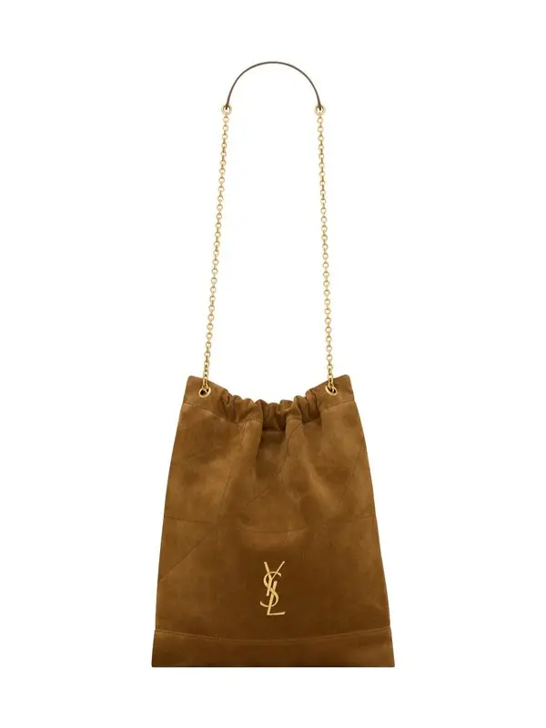 Saint Laurent Jamie Logo Plaque Pochon - Caramel Cognac
