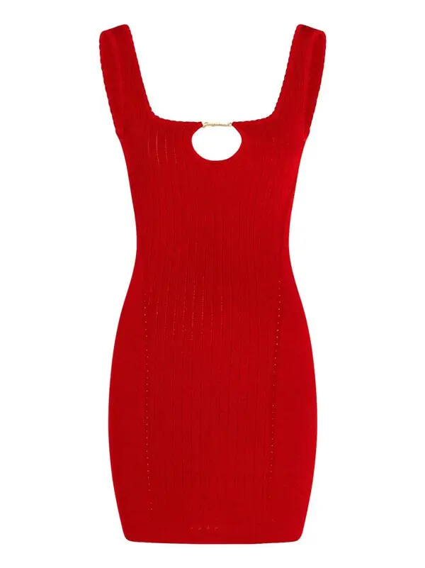 Jacquemus Sleeveless Square Neck Dress - Deep Red