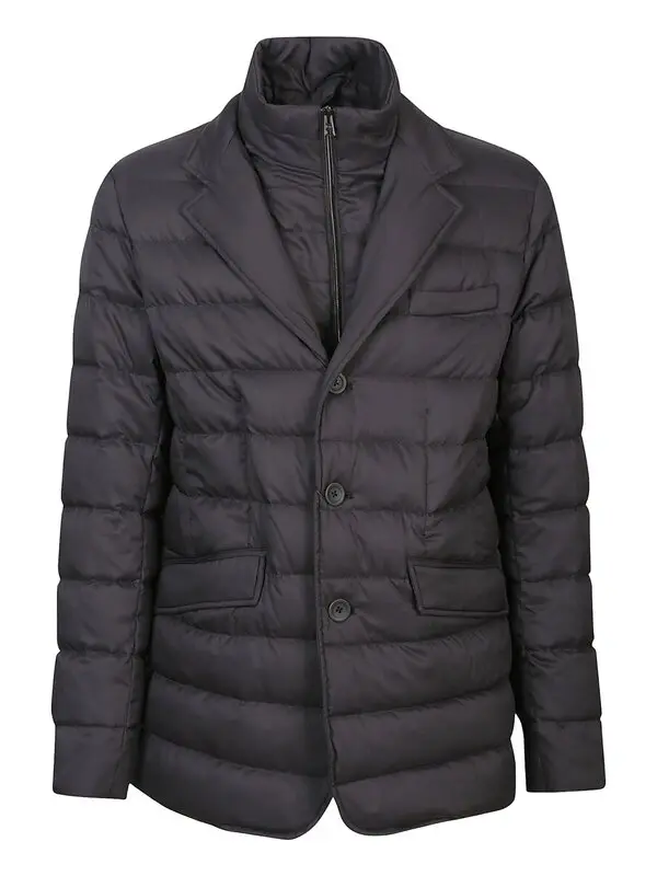 Herno Layered-effect Quilted Down Jacket - Black