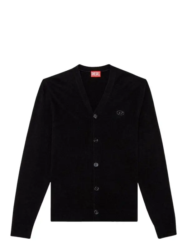DIESEL® K-zannis V-neck Knitted Cardigan - Black